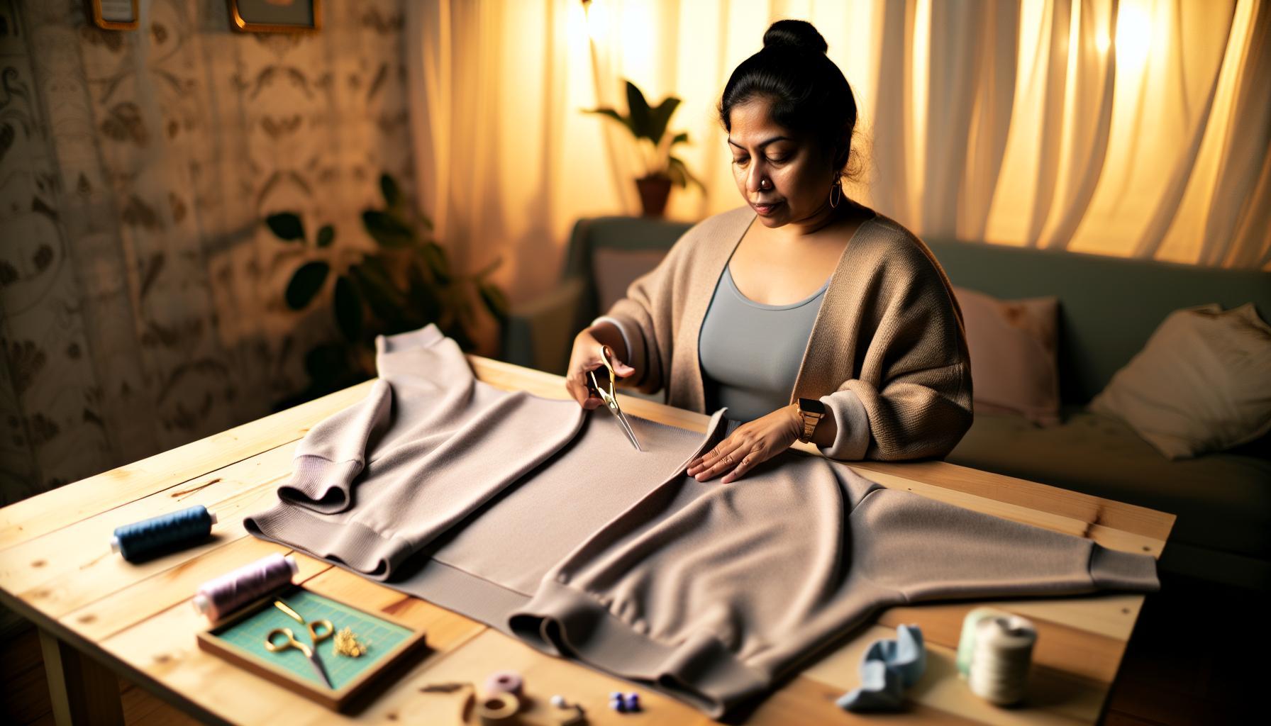 How To Make A Sweatshirt Into A Cardigan: No-Sew Method Included ...